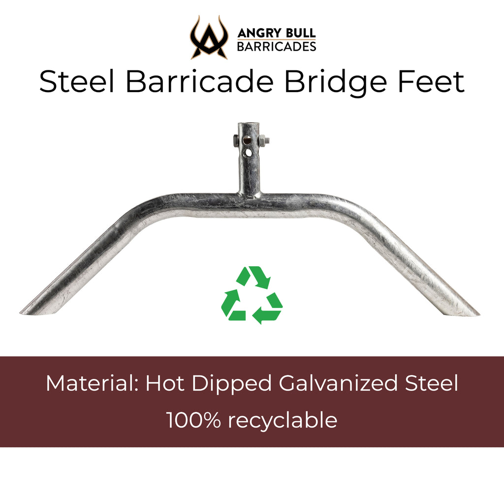 Heavy Duty Interlocking Steel Barricade, 8.5 Ft. - Angry Bull ...