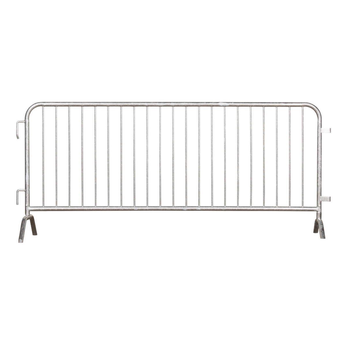 30 Pack - 8.5 Ft Economy Pre-Galvanized Steel Barricades + Storage Cart ...