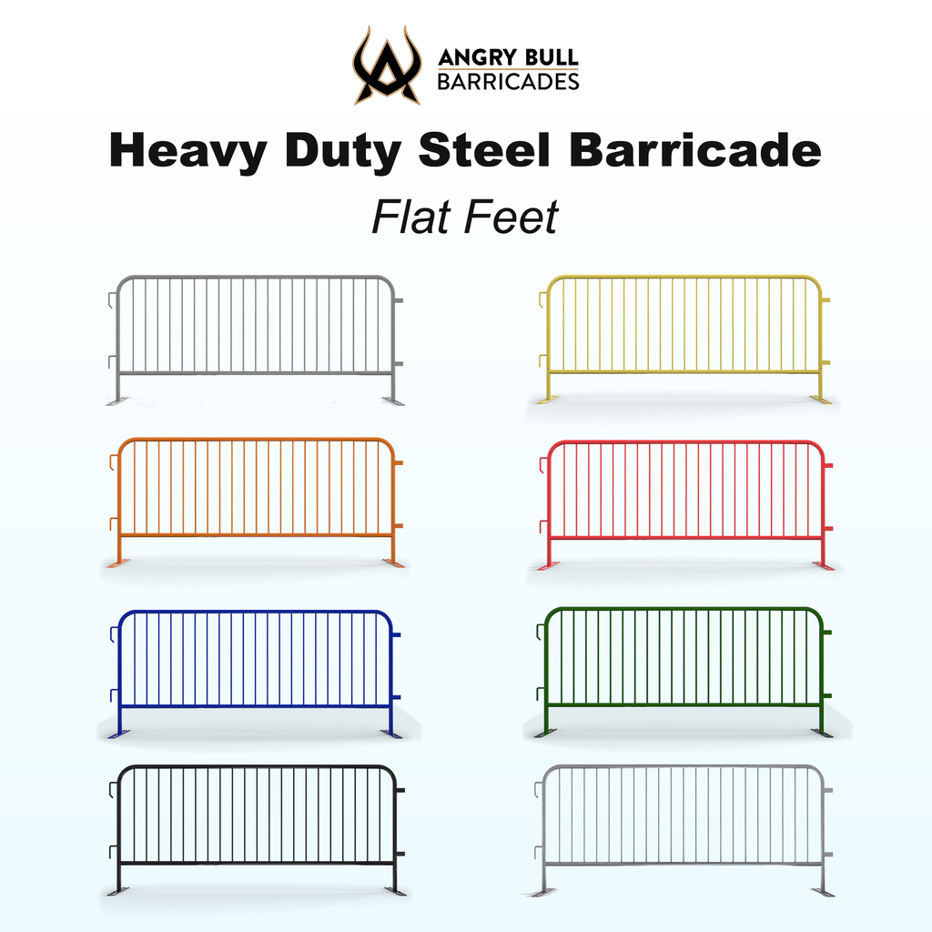 Heavy Duty Interlocking Steel Barricade, 8.5 Ft. - Angry Bull ...