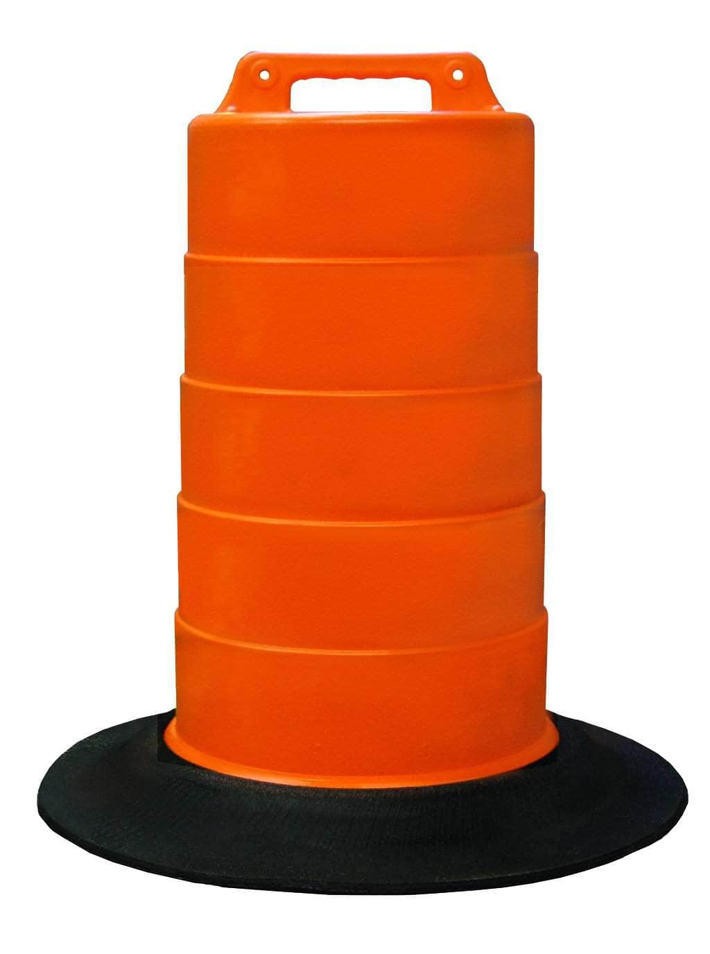 Commander Traffic Barrel with Reflective Tape and Tire Ring Base Option ...