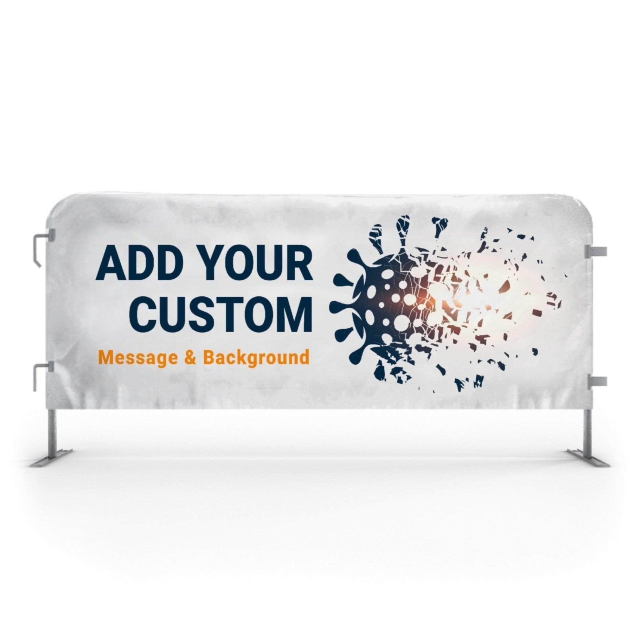 Custom Printed Heavy Duty Barricade Jacket Covers For 8.5 FT Barricade ...