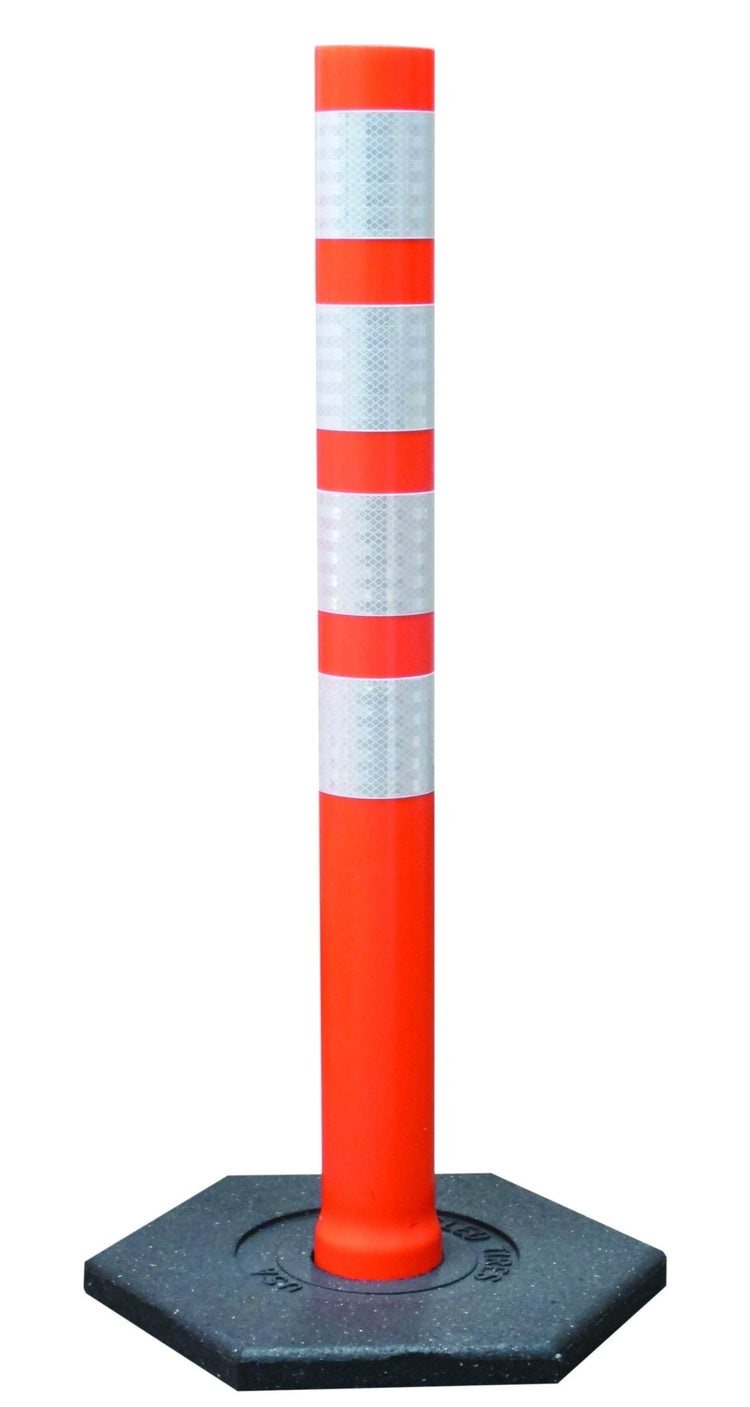 Delineator Posts with Base for Traffic Guidance – Crowd Control Warehouse