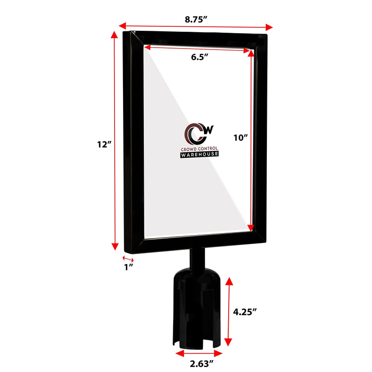 Post Top Sign Frame for CCW Series Retractable Belt Barriers – Crowd ...