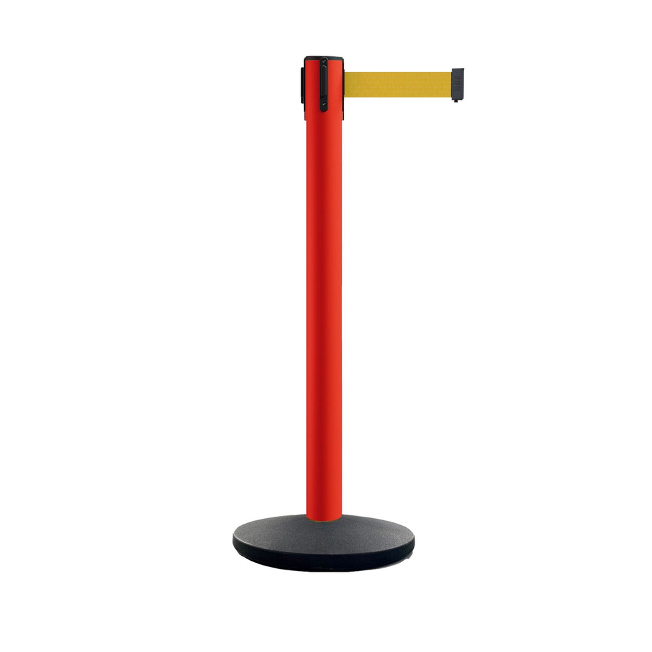 Safety Retractable Belt Barrier Stanchion with Heavy Duty Cast Iron Ba ...